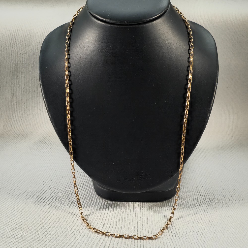 9ct Gold 22" Diamond Cut Link Chain - Own4Less